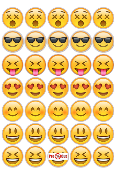 Emoji Cupcake Toppers Printable Big Dot Of Happiness Party 'Til You're
